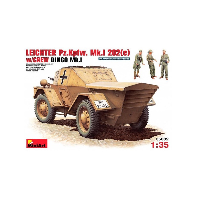 KIT 1/35 VEHICULO BLINDADO Pz.Kpfw. Mk1 202 (e) DINGO CON TRIPULACION