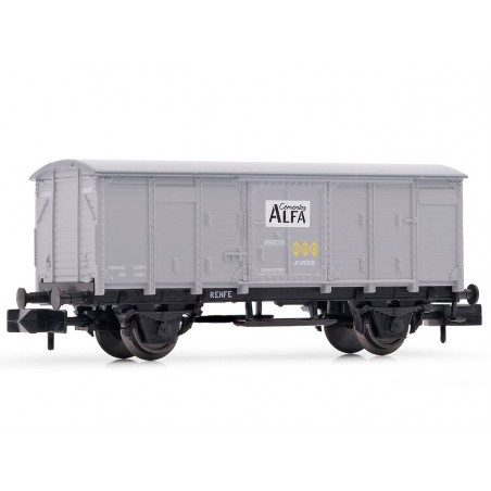 VAGON CERRADO 2 EJES CEMENTOS ALFA RENFE GRIS N